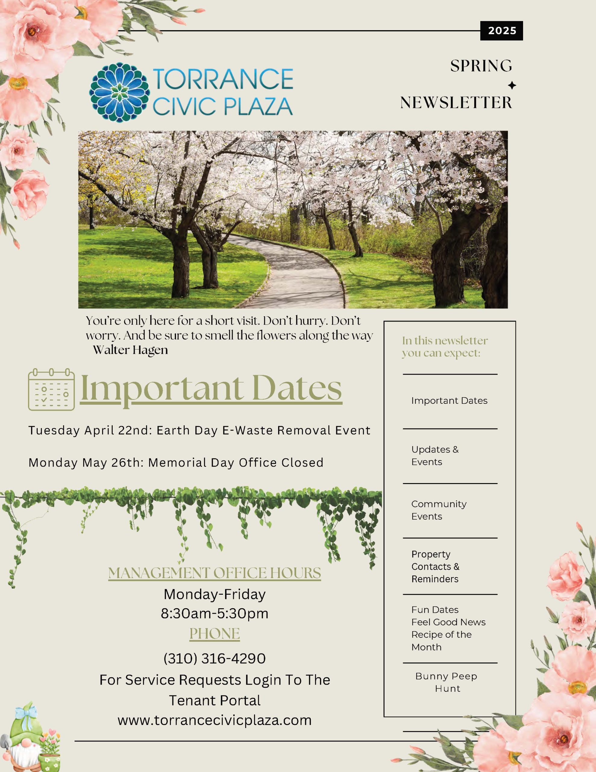 Newsletter – Torrance Civic Plaza