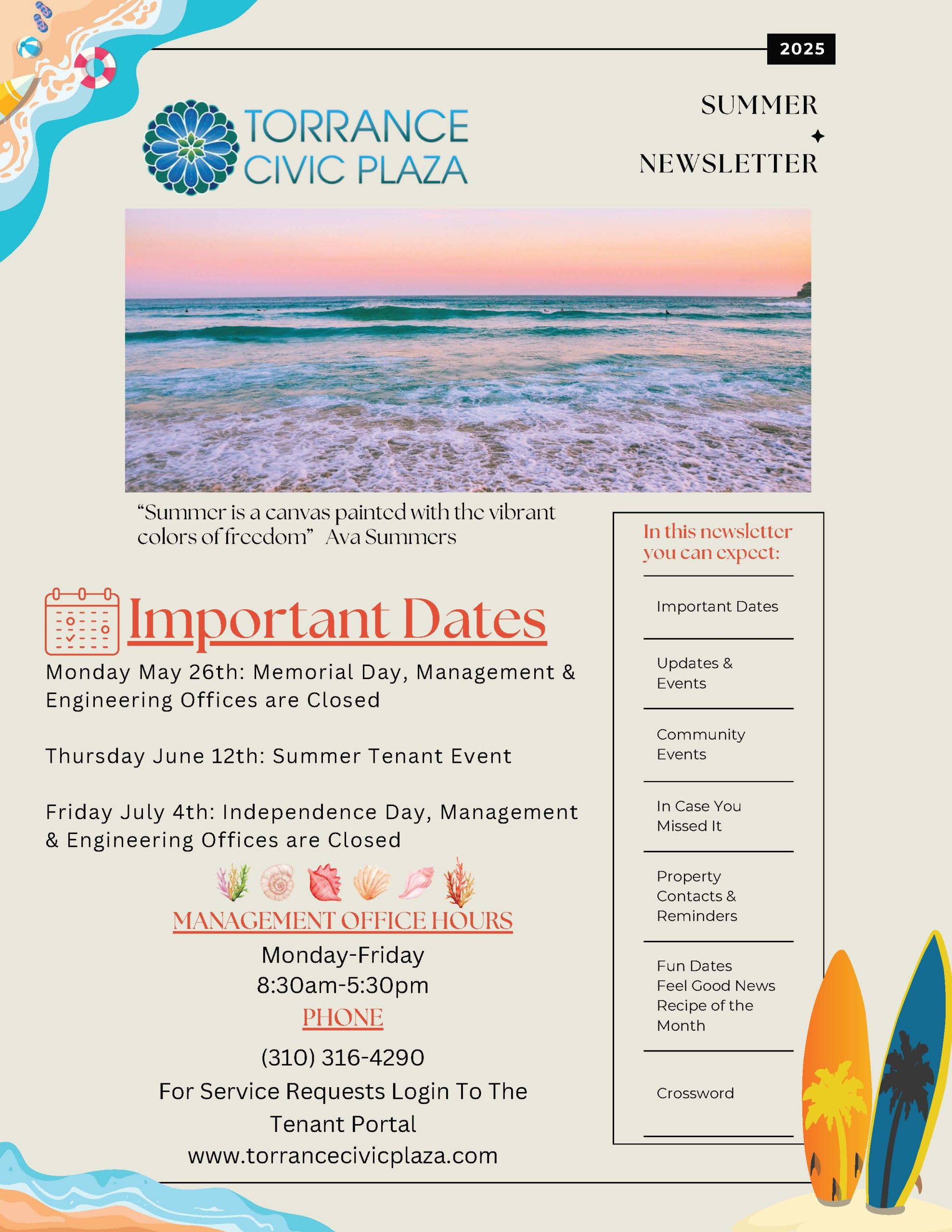 Newsletter – Torrance Civic Plaza